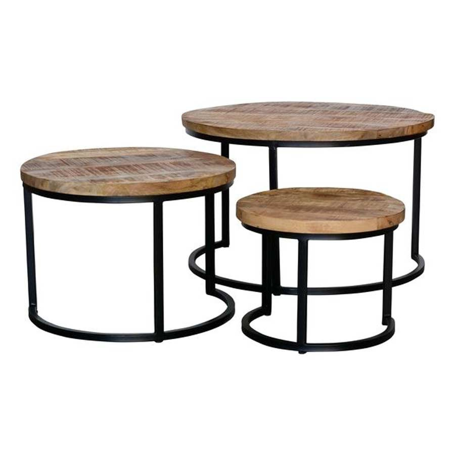 Couchtisch 3er Set Rund