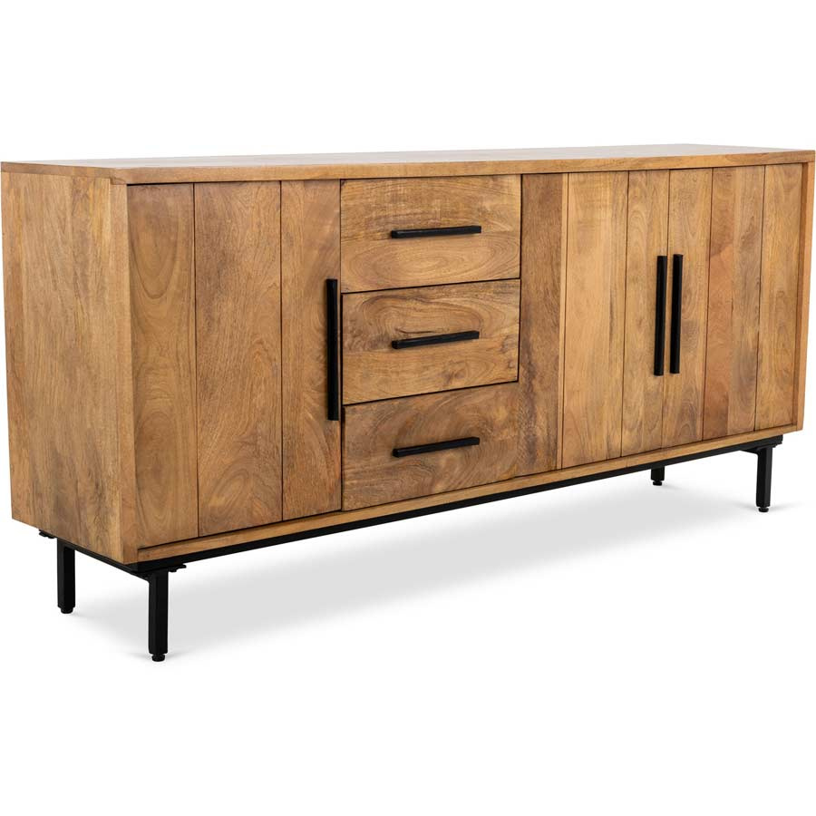Sideboard Hela Mango Holz 3 Türen 3 Schubladen 180 cm | ArtAllee