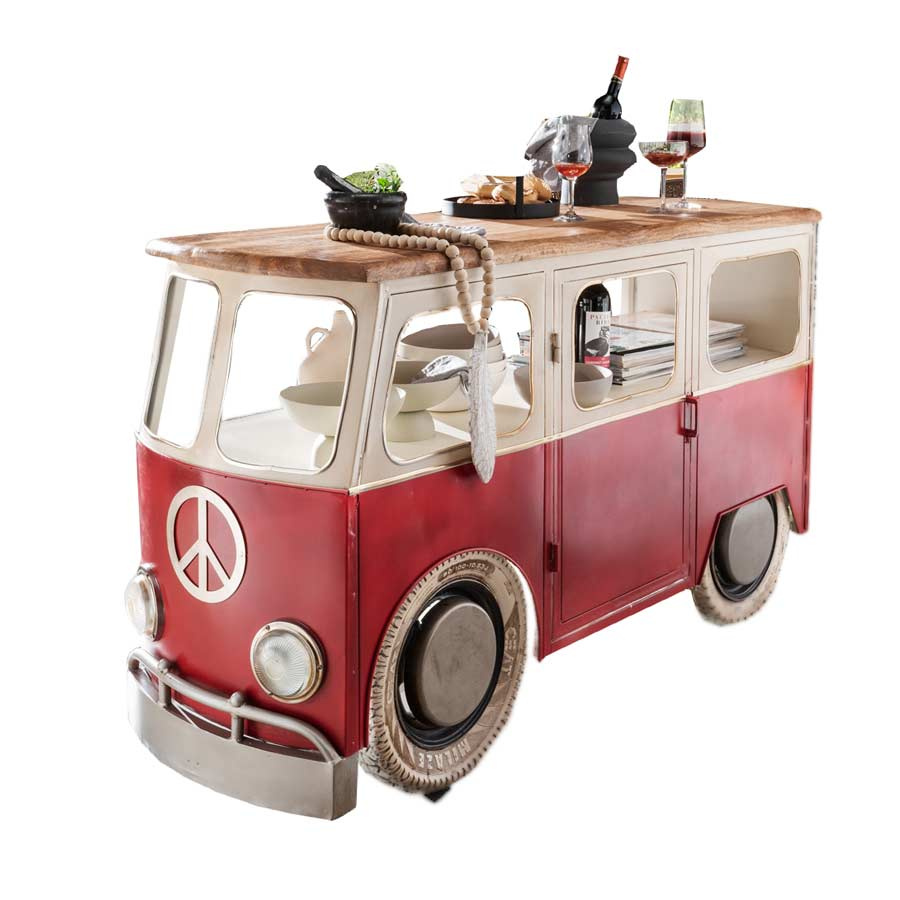 Peace Bus Vintage Regal Sideboard Anrichte 160 cm @ Art Allee