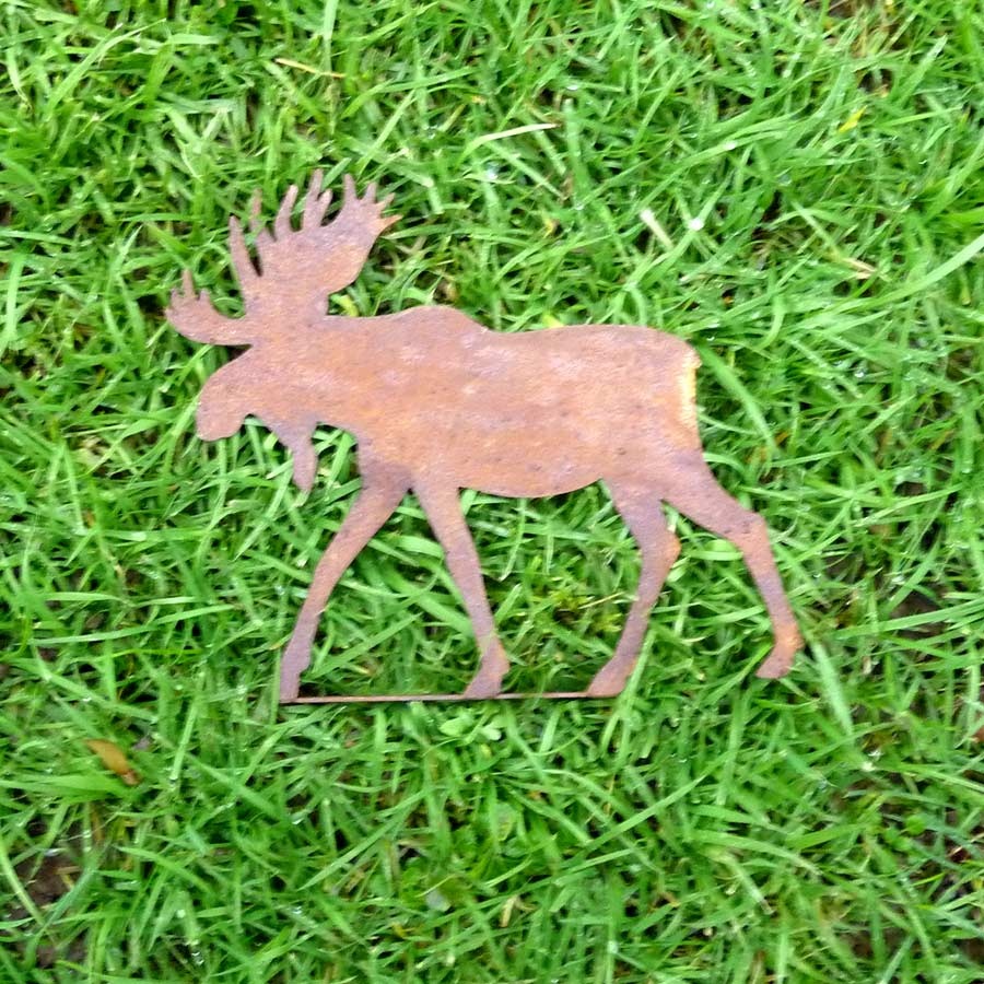 Elch Metall Edelrost Bastel Deko 18 cm ¦art-allee